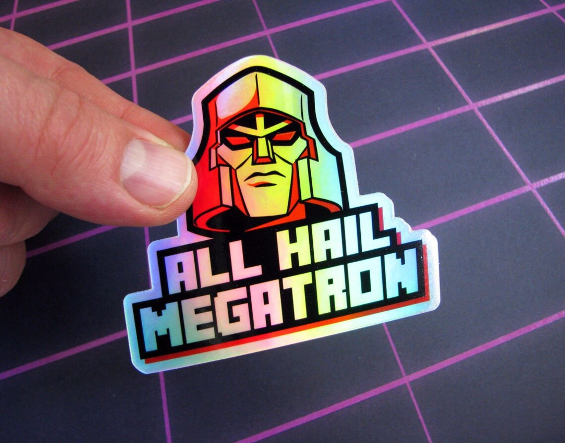 Megatron Holographic Sticker Transformers Die Cut Decal for - Etsy