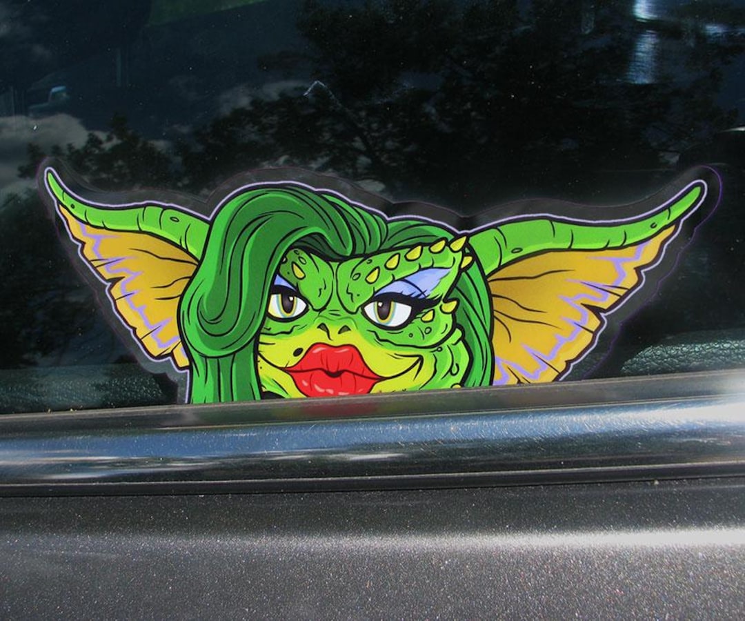 Peeking Greta Gremlin Sticker: Clear Die Cut Decal - Etsy