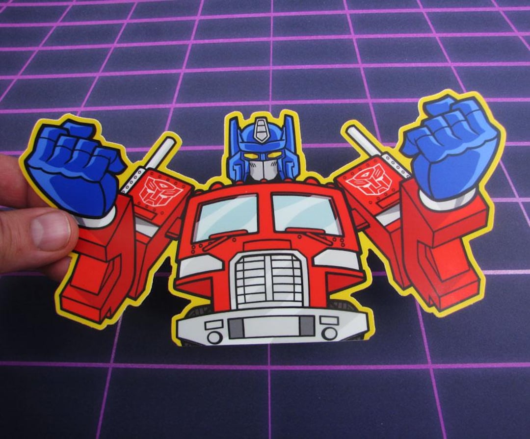 Optimus Prime Peeking Sticker: Transformers Autobot Car Decal 7.5" - Etsy