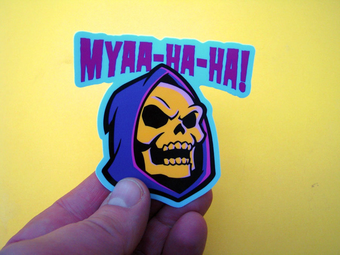 Skeletor Laughing Vinyl Sticker Die Cut MOTU Masters of the | Etsy