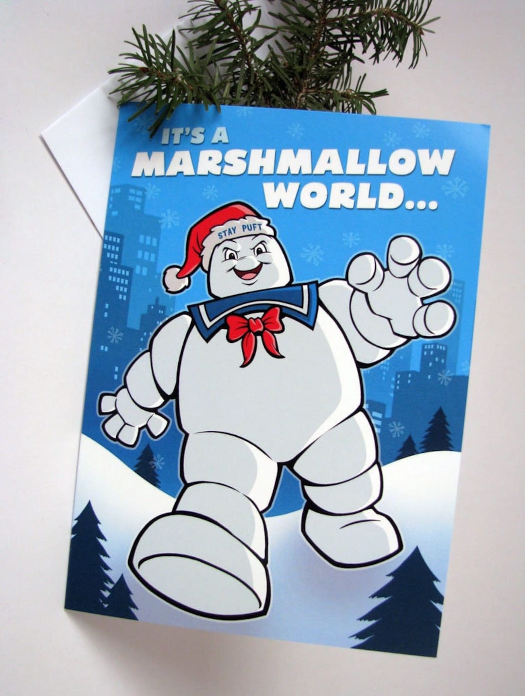 Ghostbusters Christmas Card - Funny Holiday Greeting Card With Stay ...