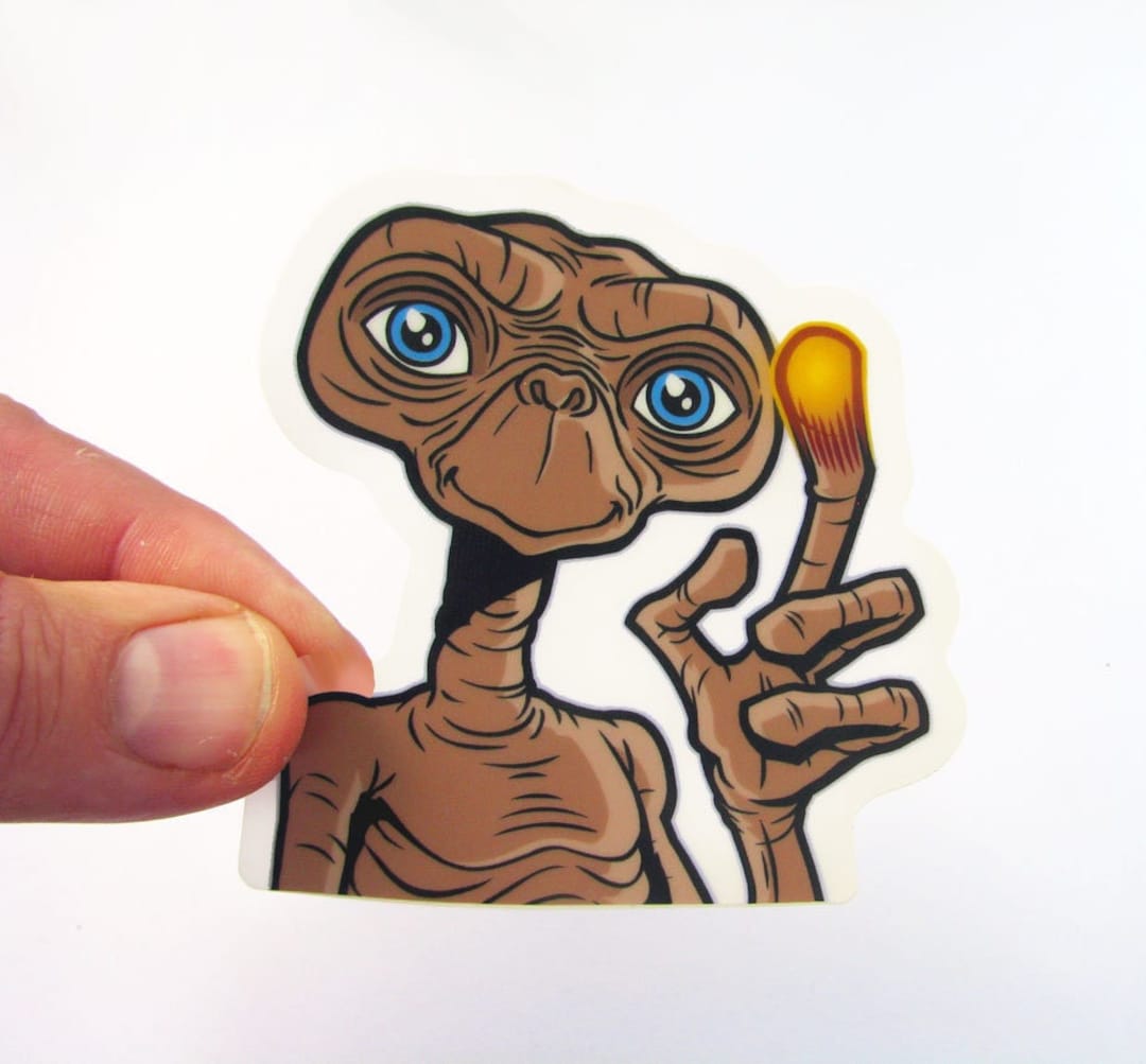 E.T. Transparent Vinyl Sticker - E.T. the Extra Terrestrial Movie Die ...