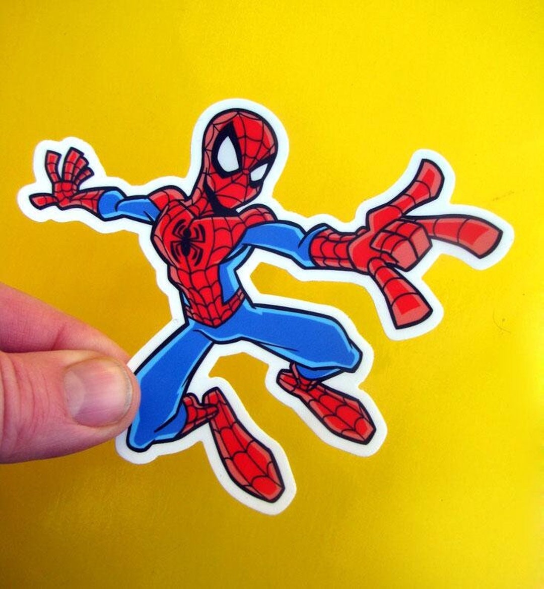 Spidey Swinging 4.5" Sticker - Die Cut Spider-man Decal for Laptop ...