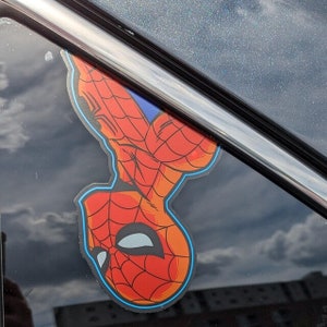 Peeking Spider-man & Venom Transparent Sticker - Clear Die Cut Decal ...