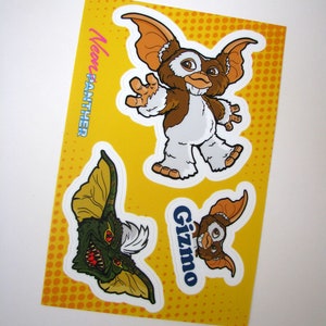 Gizmo Sticker Sheet - 80s Die Cut Decal Set of 3, for Skateboard ...