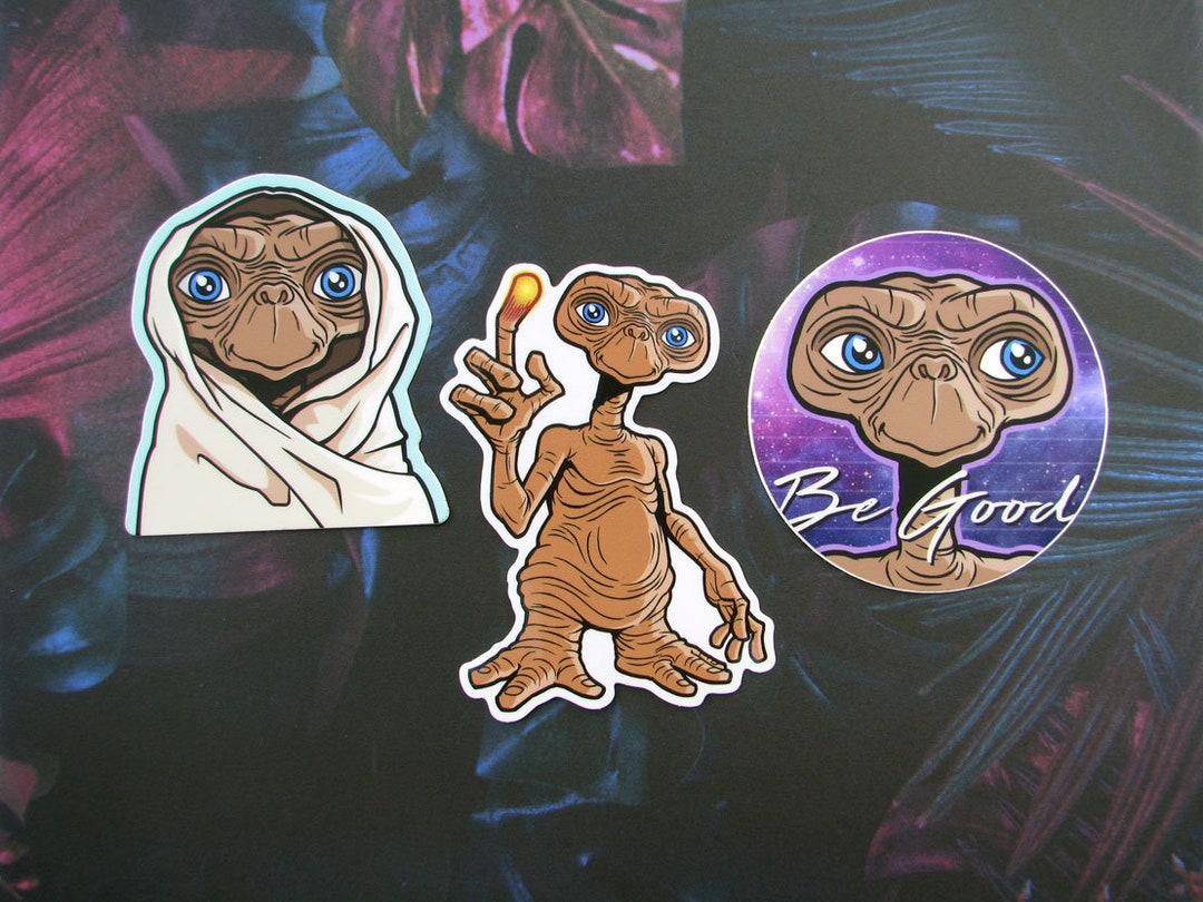 E.T. Vinyl Sticker Set E.T. the Extra Terrestrial Movie Die Cut Decals ...