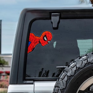 Peeking Spider-man & Venom Clear Decal – Laptop, Skateboard Sticker - Etsy