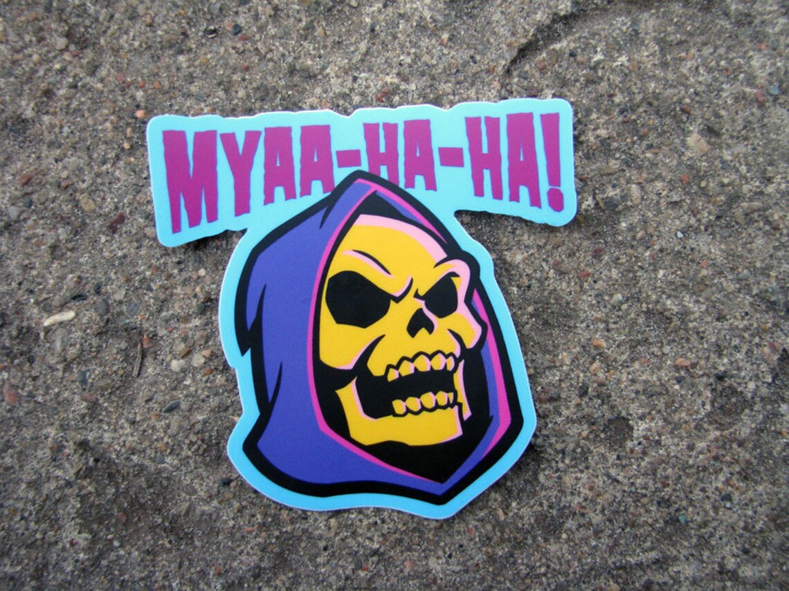 Skeletor Laughing Vinyl Sticker Die Cut MOTU Masters of the | Etsy