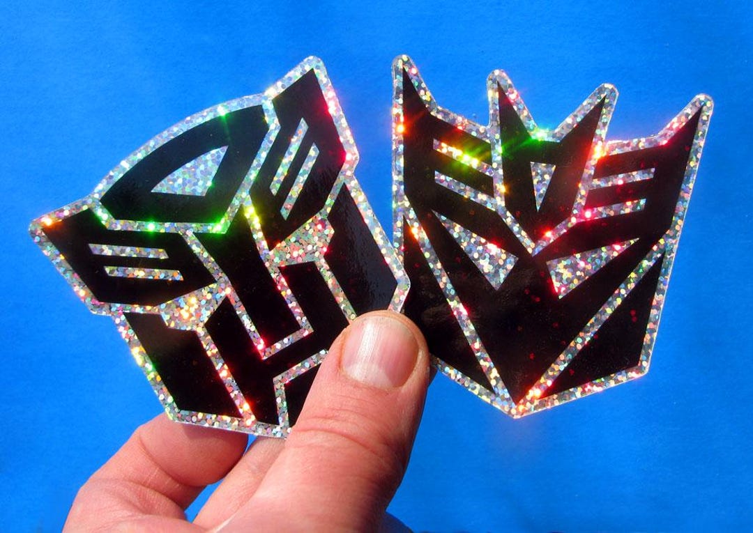 Autobot & Decepticon Sticker Set - Transformers Faction Logos Shiny ...