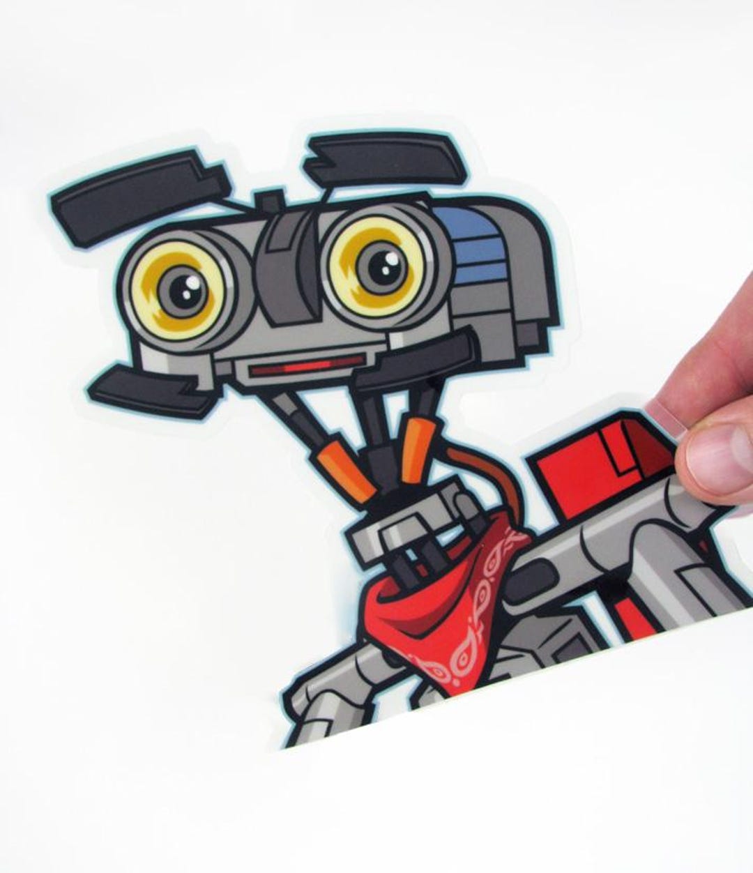 Peeking Johnny Five Vinyl Sticker - Johnny 5 Decal for Car or Vehicle ...