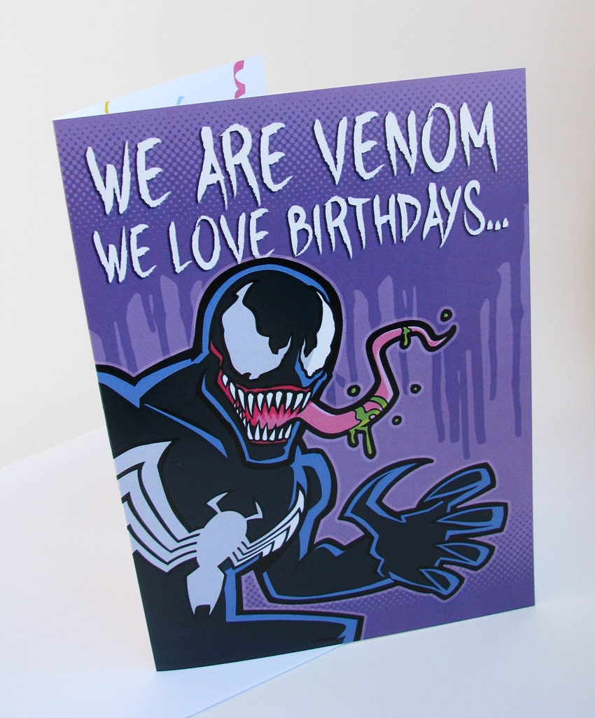 Venom Birthday Card Professional Quality Marvel Comics - Etsy Canada