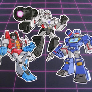 Transformers BIG Decepticon Sticker Set - Premium Megatron Soundwave ...