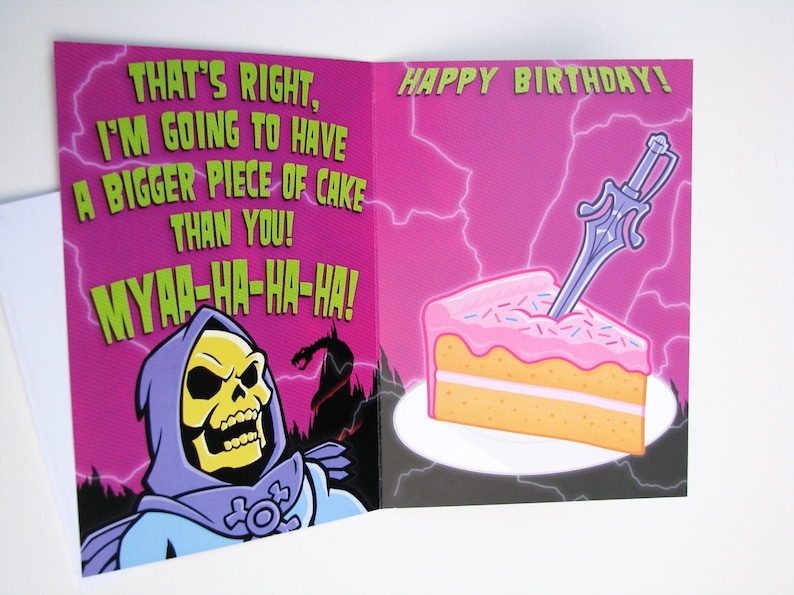 Skeletor Birthday Card Masters of the Universe Professional | Etsy
