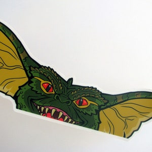 Peeking Gremlin Transparent Sticker - Clear Die Cut Gremlins Decal for ...