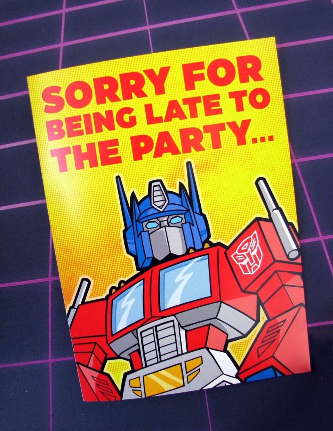 Transformers Birthday Card - Optimus Prime Funny Greeting Card 5" X 7 ...