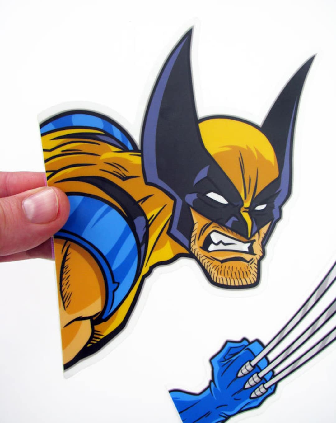 Peeking Wolverine Transparent Sticker Clear Die Cut X-men Decal for ...