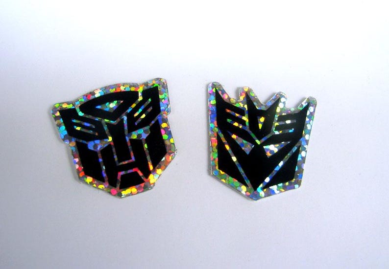 Autobot & Decepticon 1" Mini Stickers Set - Transformers Faction Logos ...