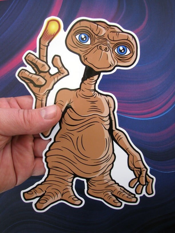 E.T. JUMBO Vinyl Sticker E.T. the Extra Terrestrial Movie | Etsy