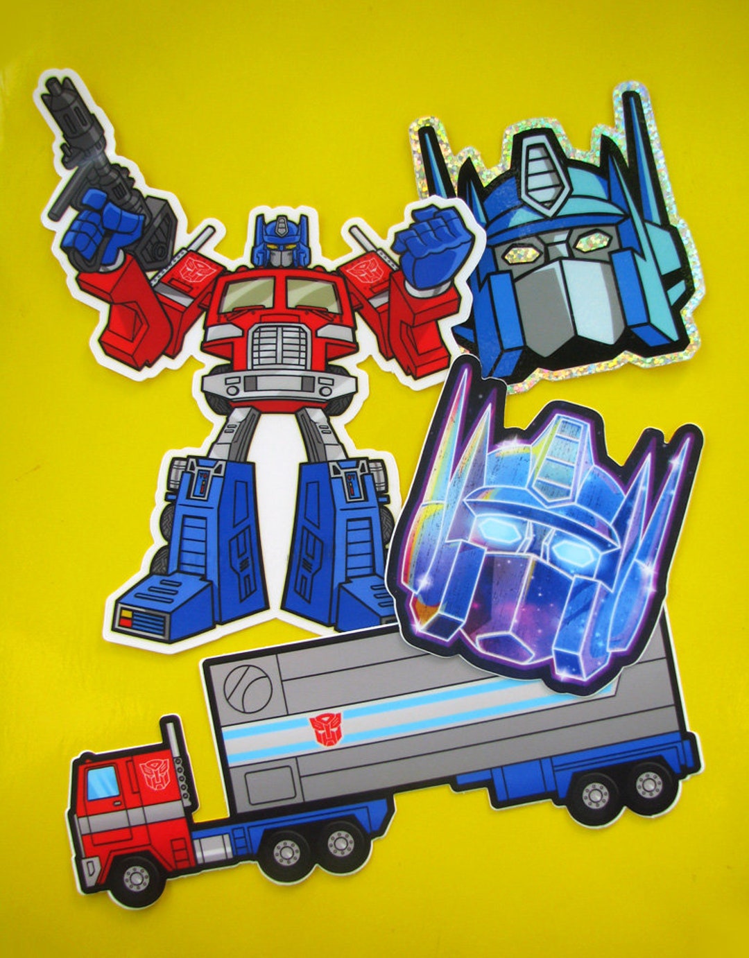 Optimus Prime Toy Sticker Set Transformers G1 Style Vinyl Decals, Truck ...