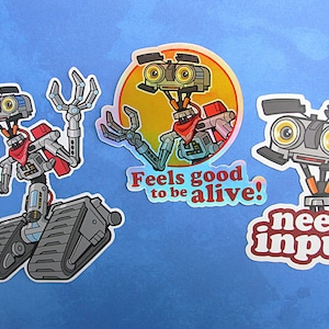 Johnny 5 Holographic Sticker Set – Short Circuit Robot Decals (set of 3 ...