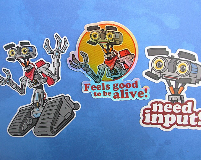 Johnny Five Holographic Sticker Set of 3 - Short Circuit Johnny 5 ...