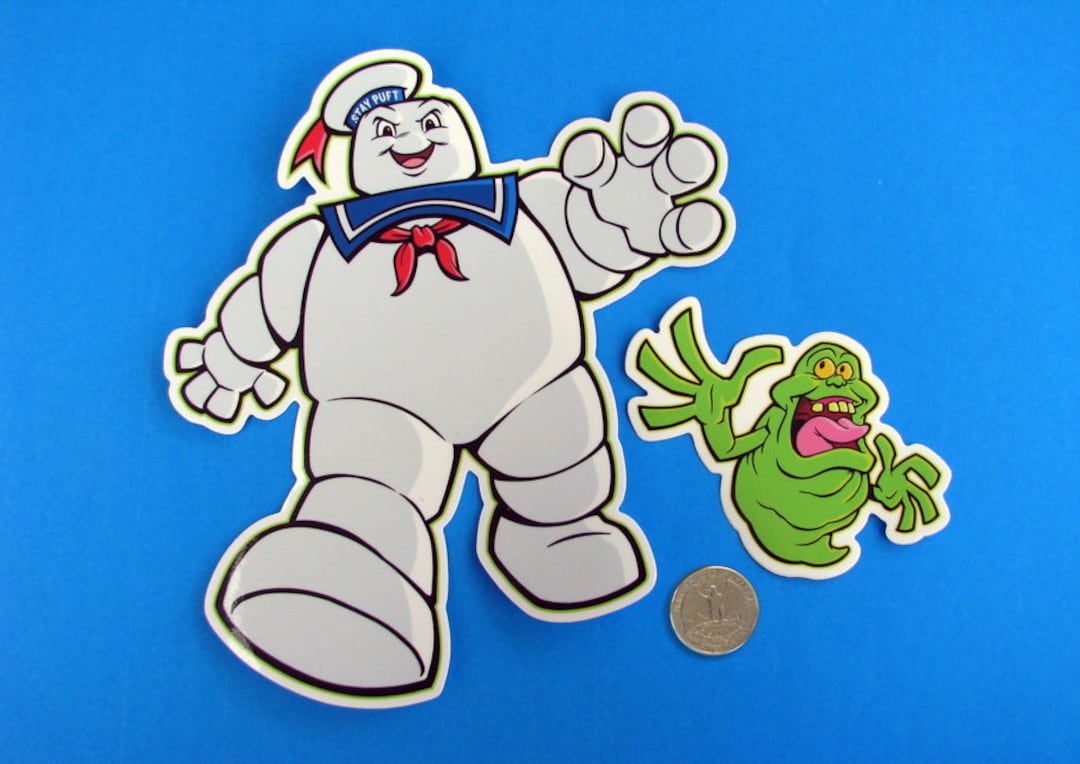 Ghostbusters Slimer & Stay Puft Vinyl Sticker Decals - Set of 2 - Etsy