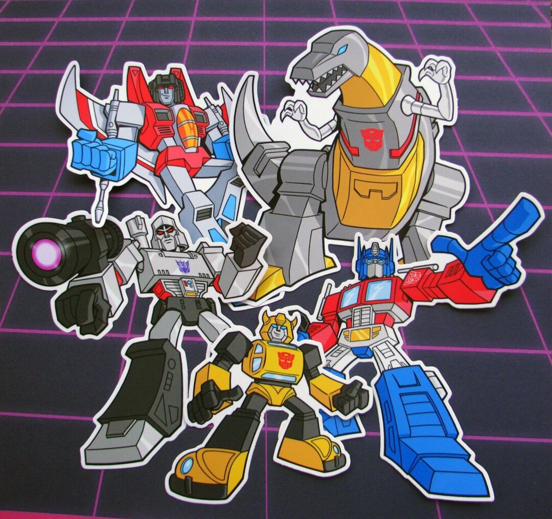 Optimus Prime Megatron Vinyl Stickers Starscream Grimlock - Etsy Australia