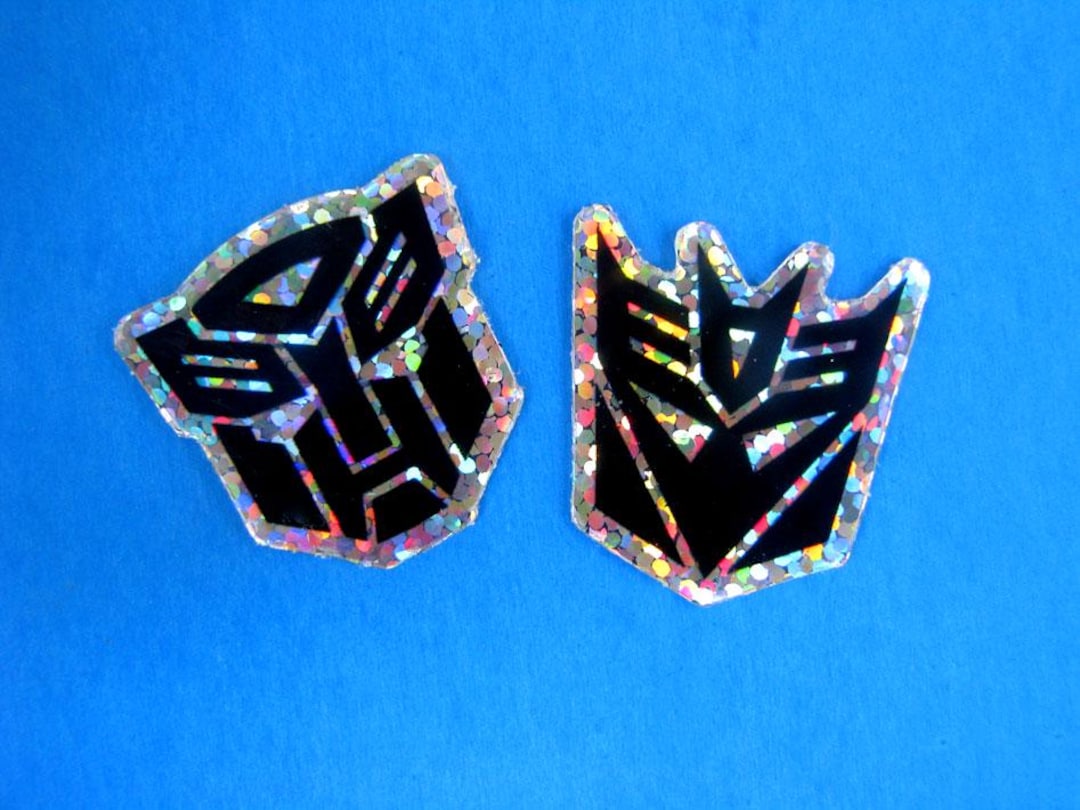 Autobot & Decepticon 1" Mini Stickers Set - Transformers Faction Logos ...