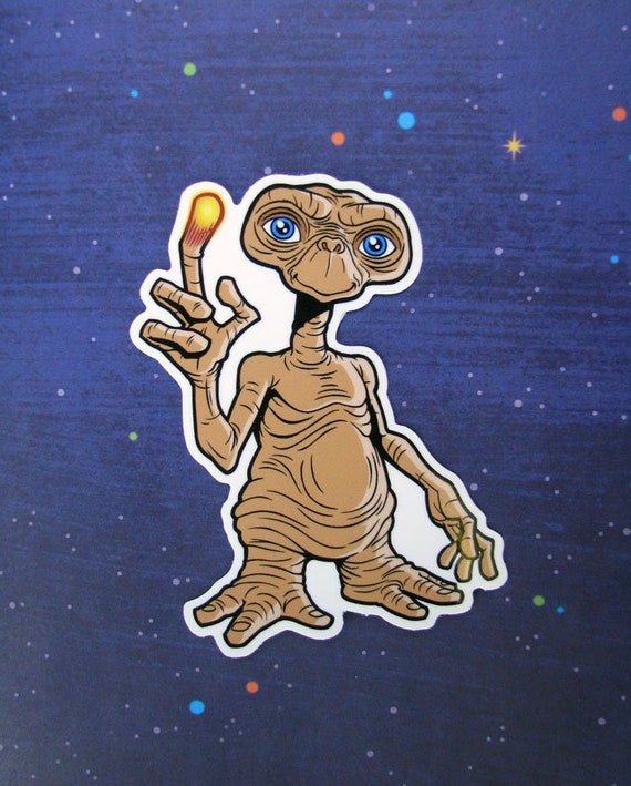 E.T. Vinyl Sticker E.T. the Extra Terrestrial Movie Die Cut - Etsy