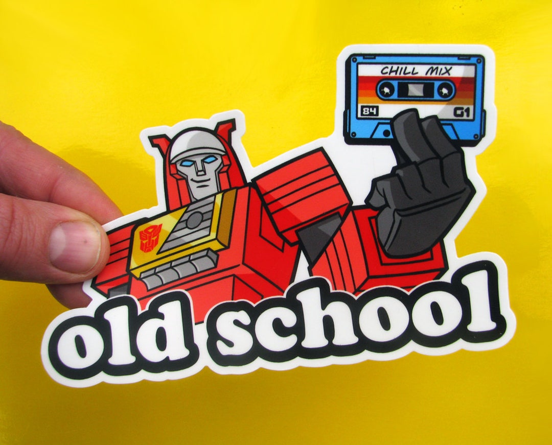 Blaster "old School" Sticker 5.5" Transformers Autobot Die Cut Decal ...