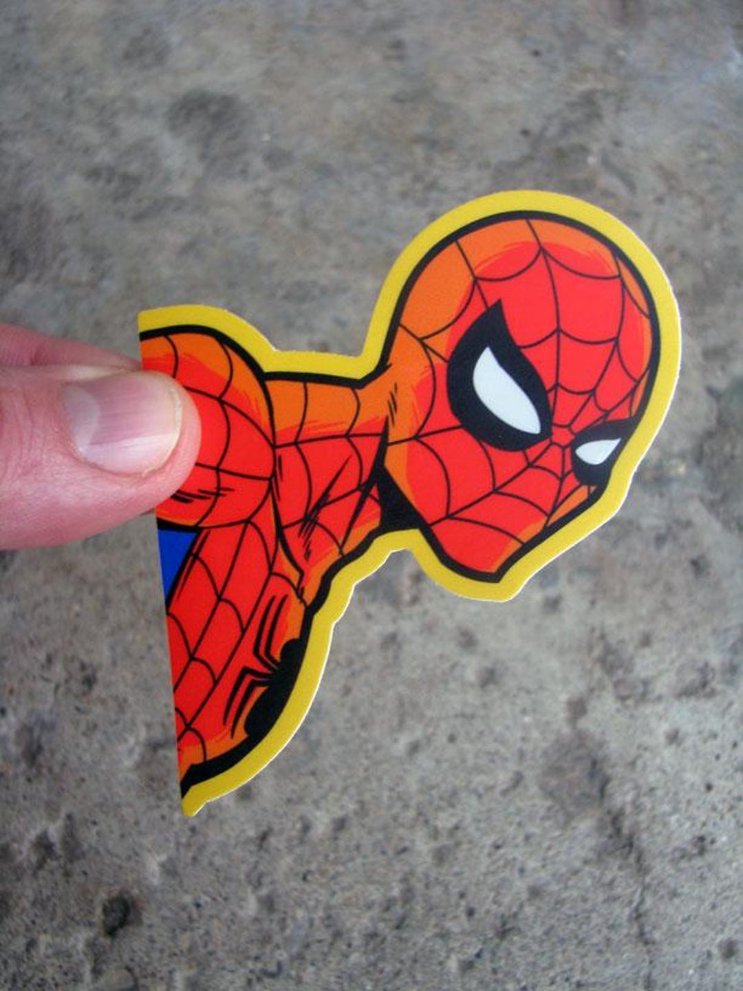 3" Peeking Spider-man Sticker - Die Cut Decal for Laptop, Skateboard ...