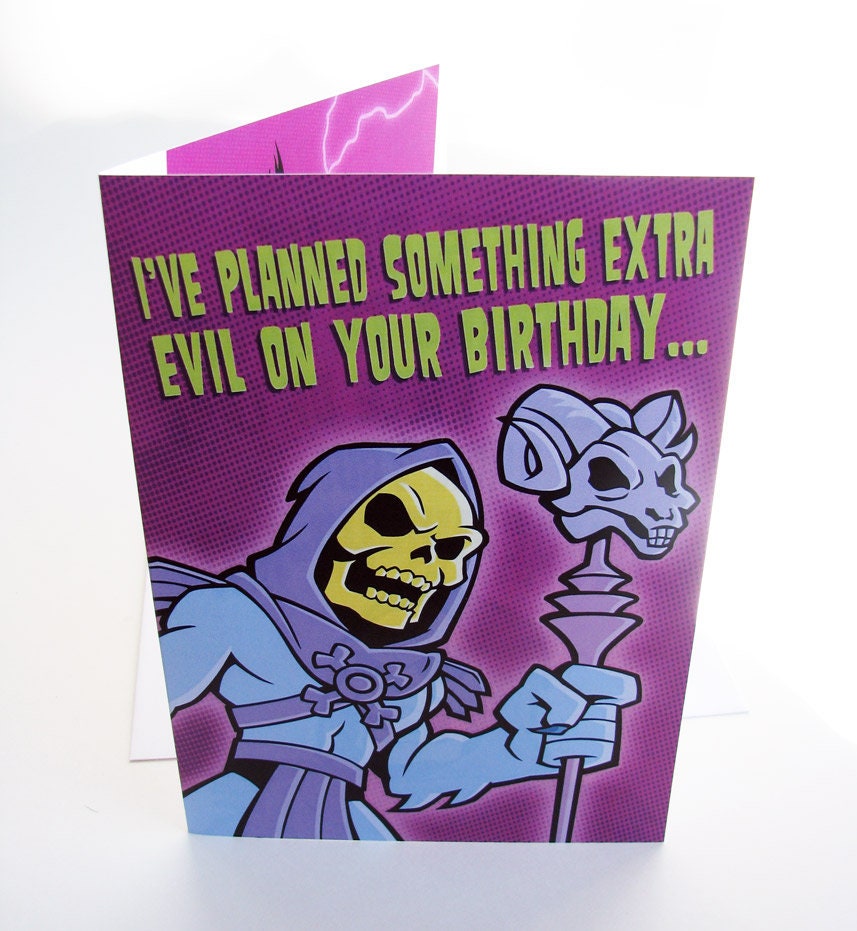 Skeletor Birthday Card - Masters of the Universe Professional Quality ...