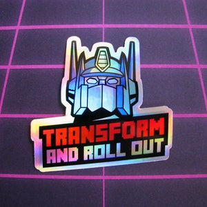 Optimus Prime Sticker Set Transformers G1 Style 6.5 Truck, Holographic ...