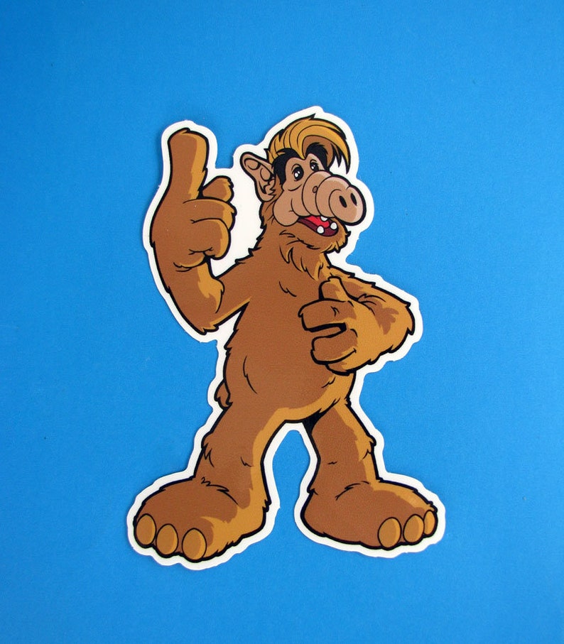 ALF Vinyl Sticker 80s TV ALF Die Cut Decal for Laptop - Etsy Canada
