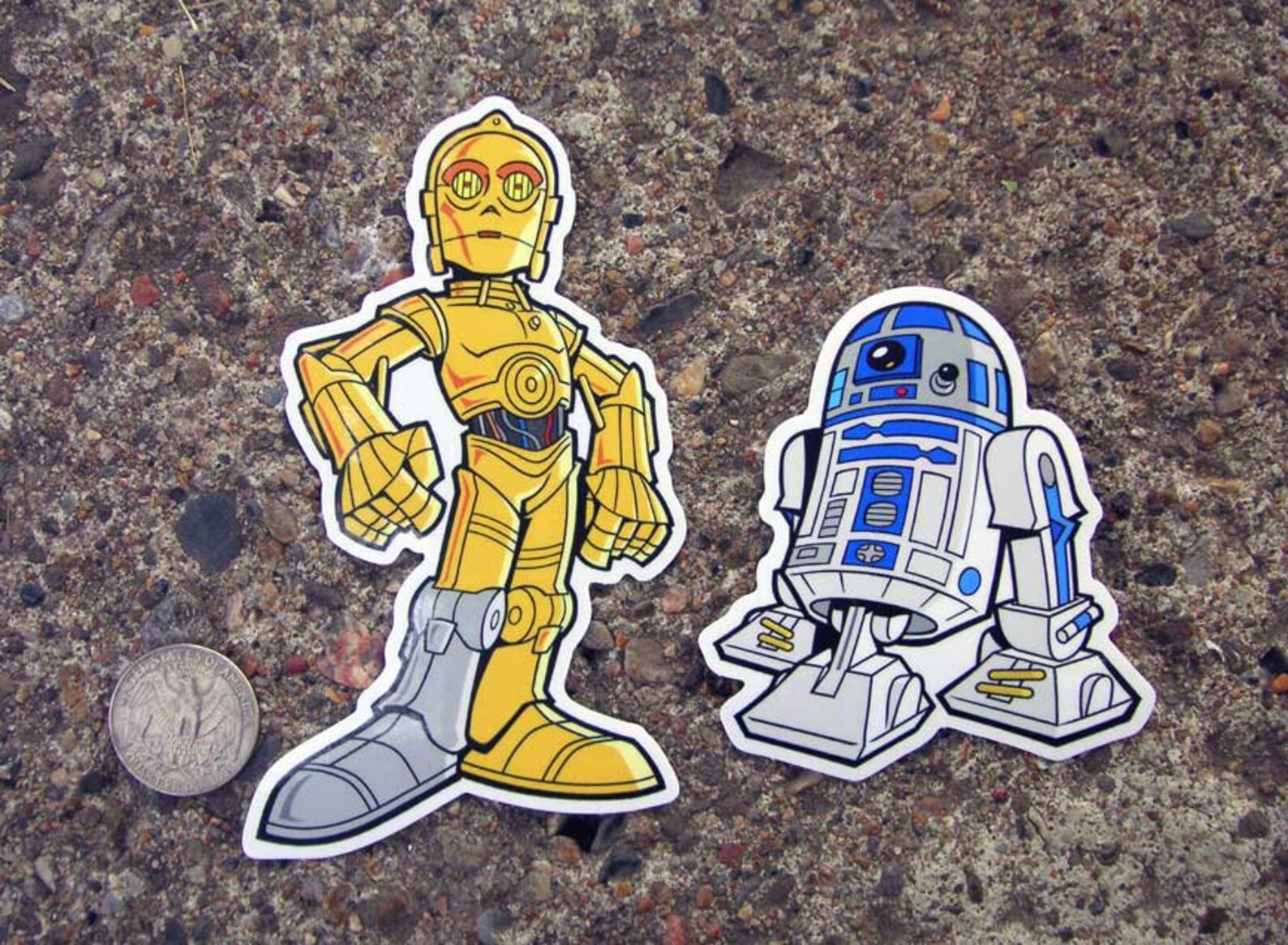 Star Wars Vinyl Sticker Set R2D2 & C-3PO Die Cut Premium | Etsy