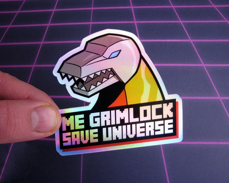 Grimlock Holographic Sticker Transformers Die Cut Metallic - Etsy