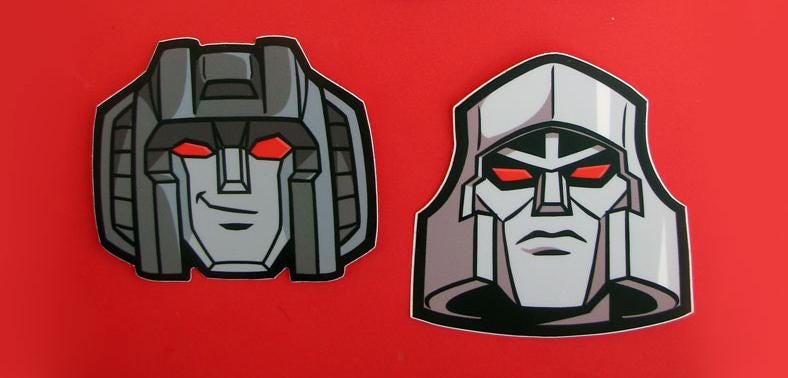 Transformers Decepticon Sticker Set – Megatron, Soundwave & Starscream ...