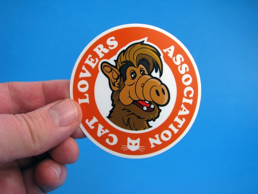 ALF Cat Lovers Association Vinyl Sticker 80s TV ALF Die Cut - Etsy