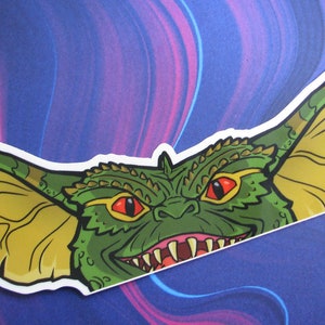 Peeking Gremlin Transparent Sticker - Clear Die Cut Gremlins Decal for ...