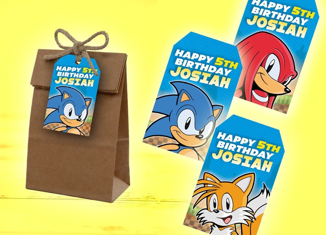 Sonic PERSONALIZED Party Tags Digital Printable Custom Sonic the ...