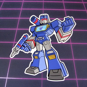 Blaster & Soundwave Vinyl Decal Set - 5.5" Transformers Cassette ...