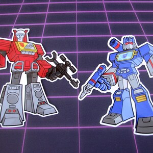 Blaster & Soundwave Vinyl Decal Set - 5.5" Transformers Cassette ...
