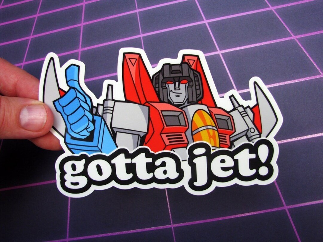 Starscream "gotta Jet!" Sticker 5.5" Transformers Decepticon Die Cut ...