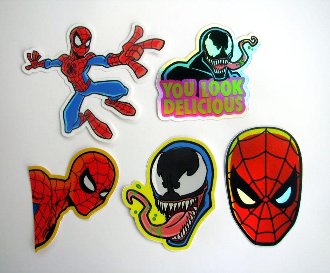 Spider-man Sticker Set - Venom & Spidey Die Cut Marvel Decals for ...
