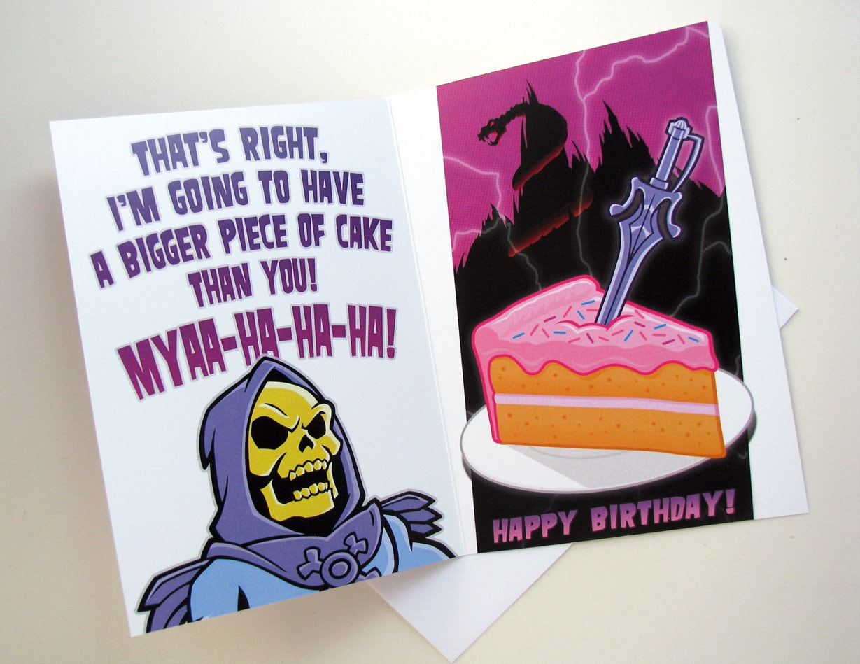 Skeletor Birthday Card Masters of the Universe Professional - Etsy