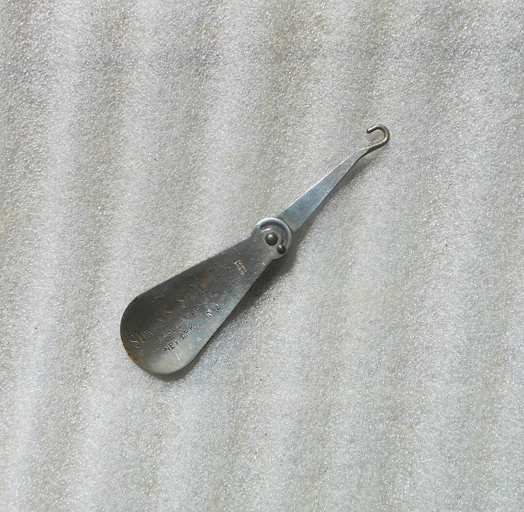 Antique Folding Button Hook With Attached Shoe Horn - Sorosis Shoe Co ...