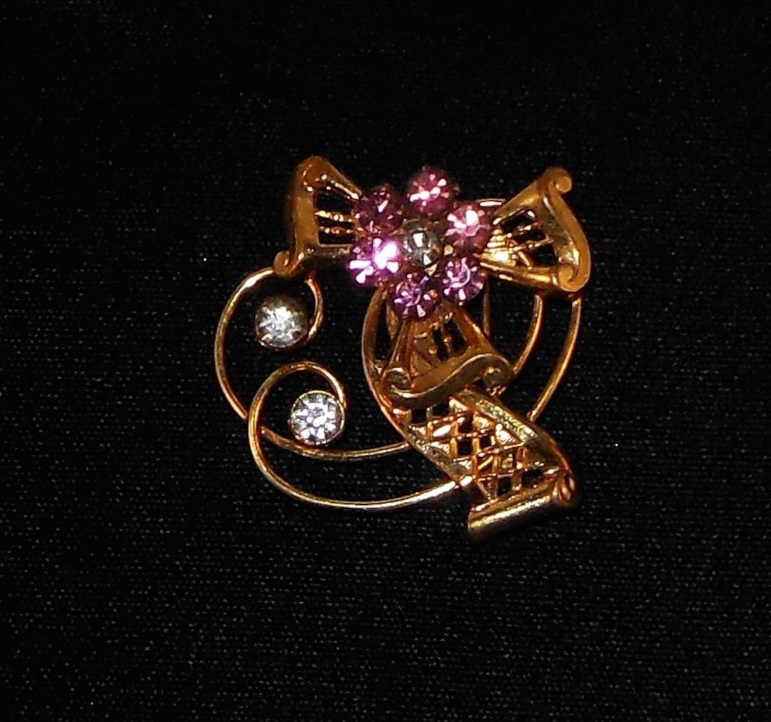 Vintage Harry Iskin Broche ou Pin 12K Gold Filled Jolie - Etsy France