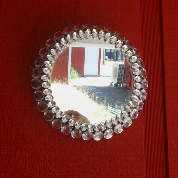 Rhinestone Mirror - Etsy