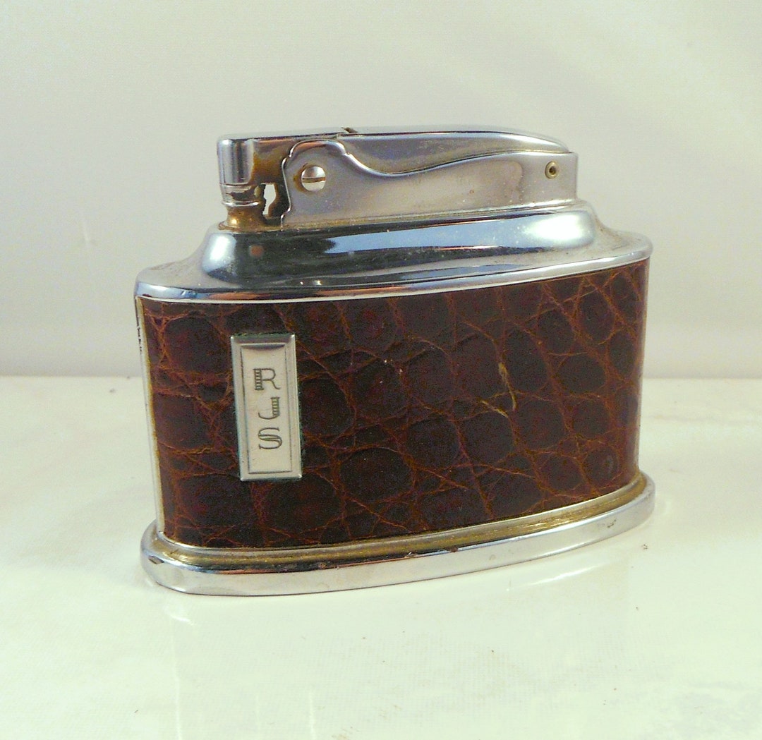 1950's Ronson Senator Desk Lighter Chrome Plated With Leather Sleeve ...