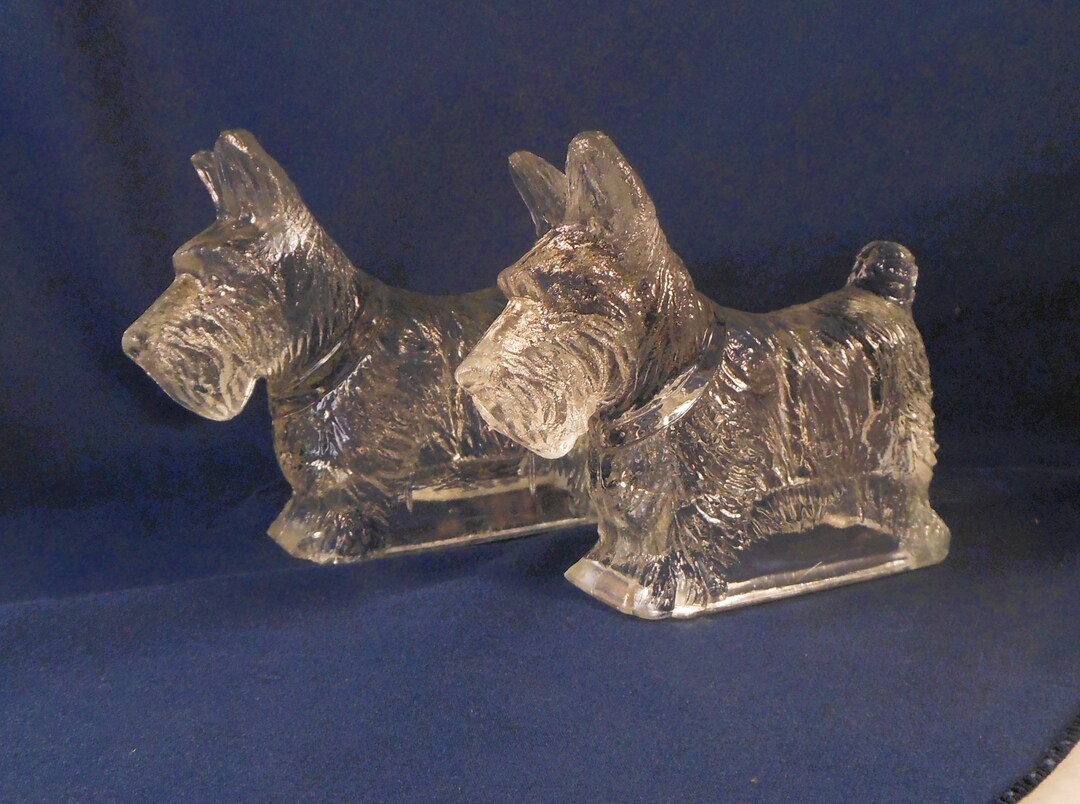 Vintage Federal Glass Scottie Dog Figurine Vintage Glass Scottie ...